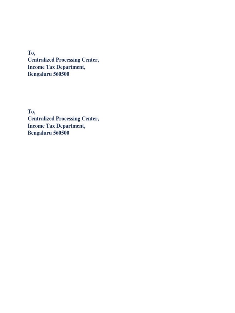 Income Tax Department Notice | PDF