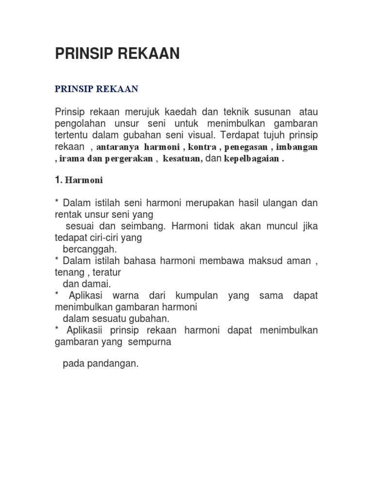 Prinsip Rekaan | PDF