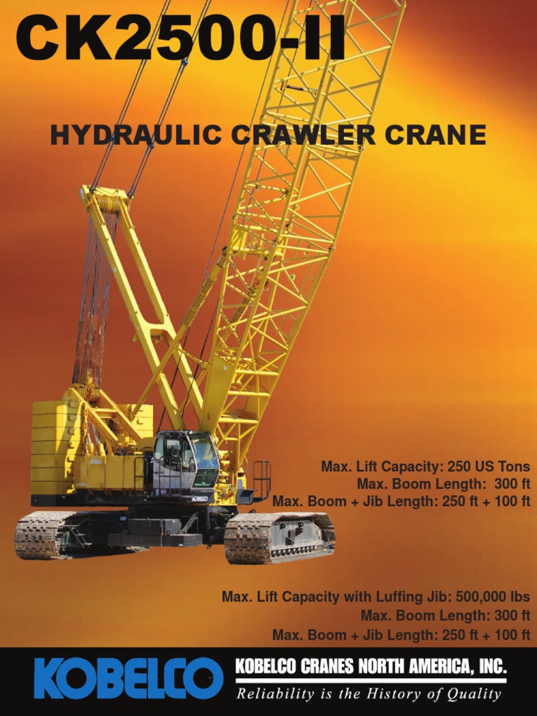 CK2500 II Brochure | Download Free PDF | Crane (Machine) | Brake