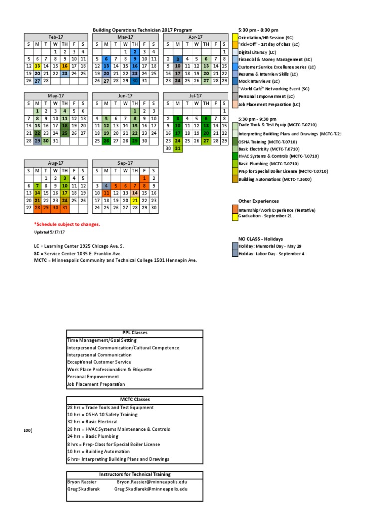 Bot 2 0 Schedule | PDF