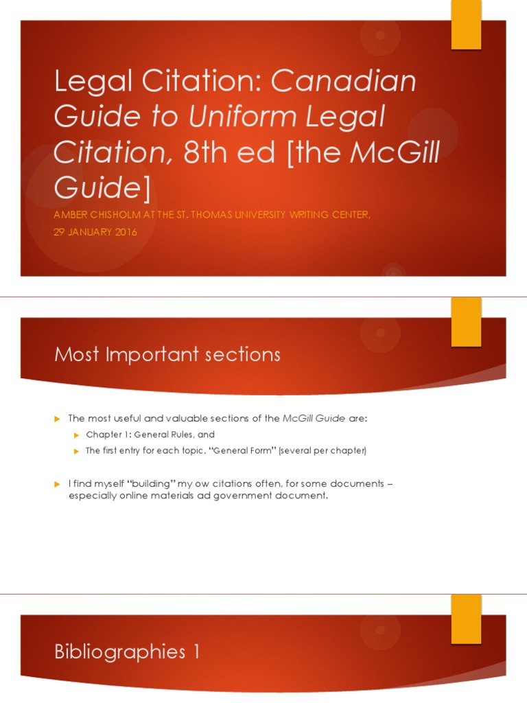 McGill Guide | PDF | Case Citation | World Trade Organization