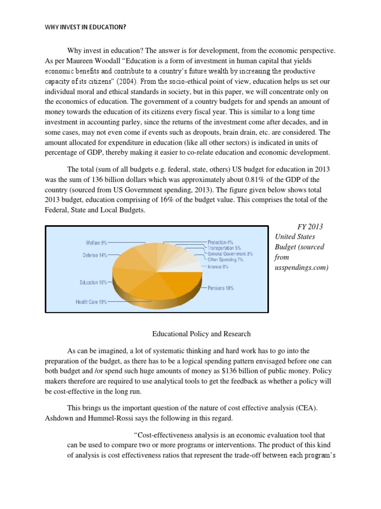Economic Benefits of Education Investment | PDF | Cost Effectiveness ...