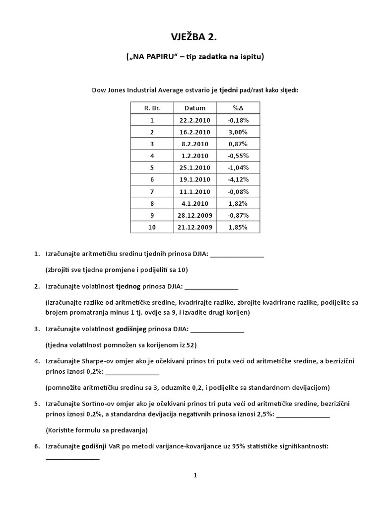 Vjezba Za Ispit | PDF