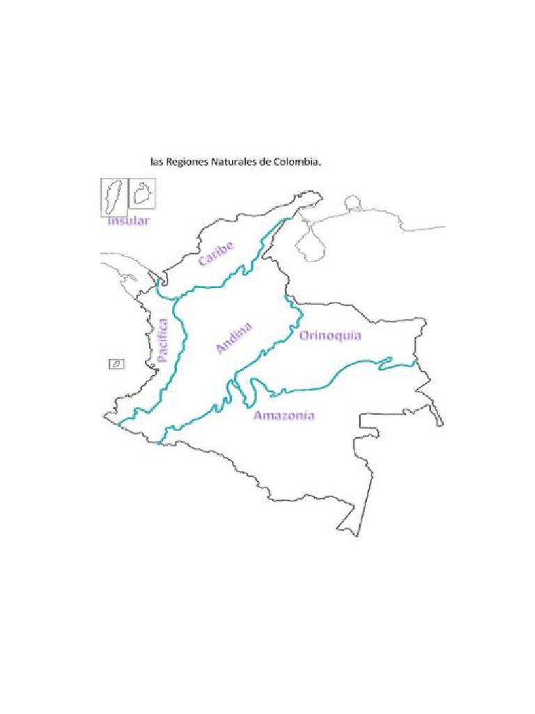 Mapa Regiones Naturales De Colombia Ubicación De Las Regiones