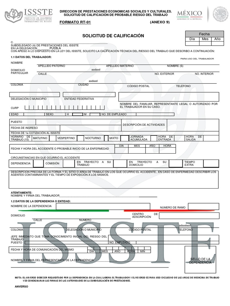 Formatos Issste2 | PDF