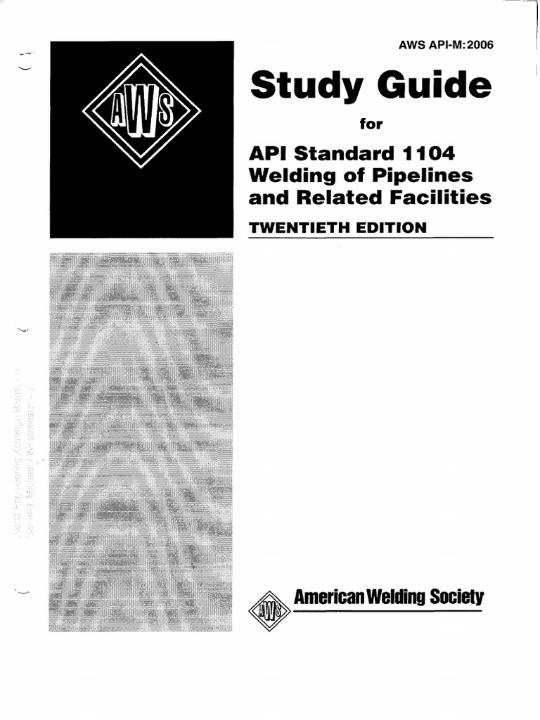 AWS API 1104 Study Guide - 20th. Edition | PDF