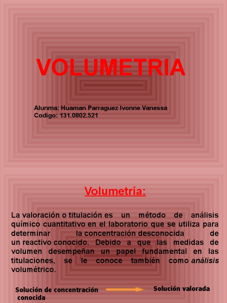 Volumetria - Quimica Analitica | PDF | Valoración | Química