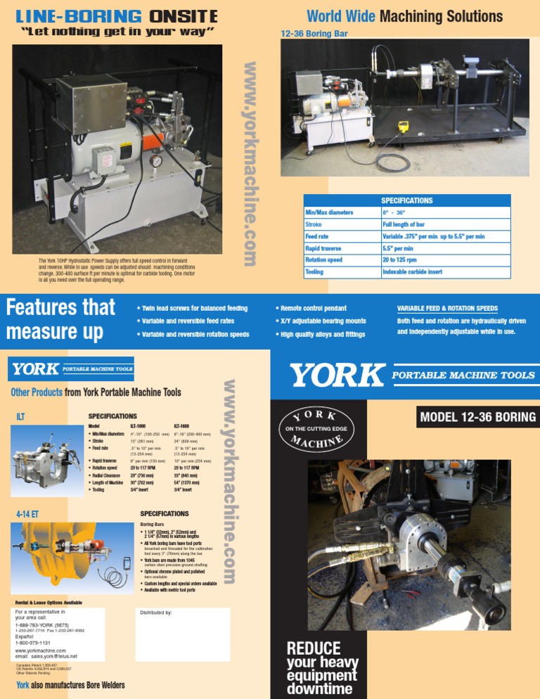 York Machine 12 36 Brochure | Download Free PDF | Tools | Industrial ...