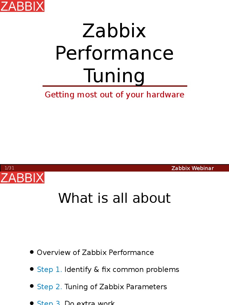 Tune Your Zabbix For Better Performance | PDF | Postgre Sql | Databases
