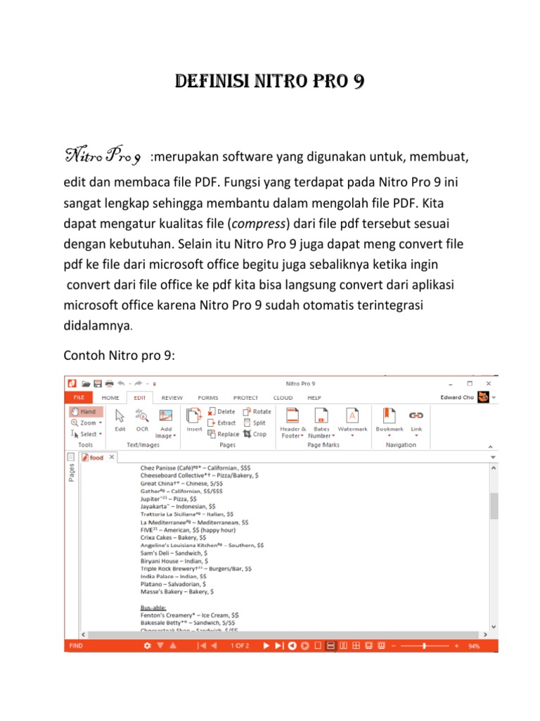 Definisi Nitro Pro 9 | PDF | Bisnis