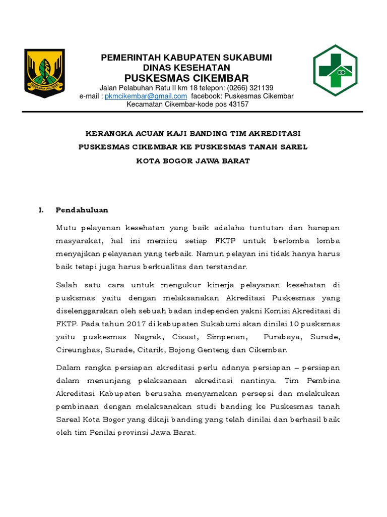 Contoh Kerangka Acuan Kegiatan | PDF
