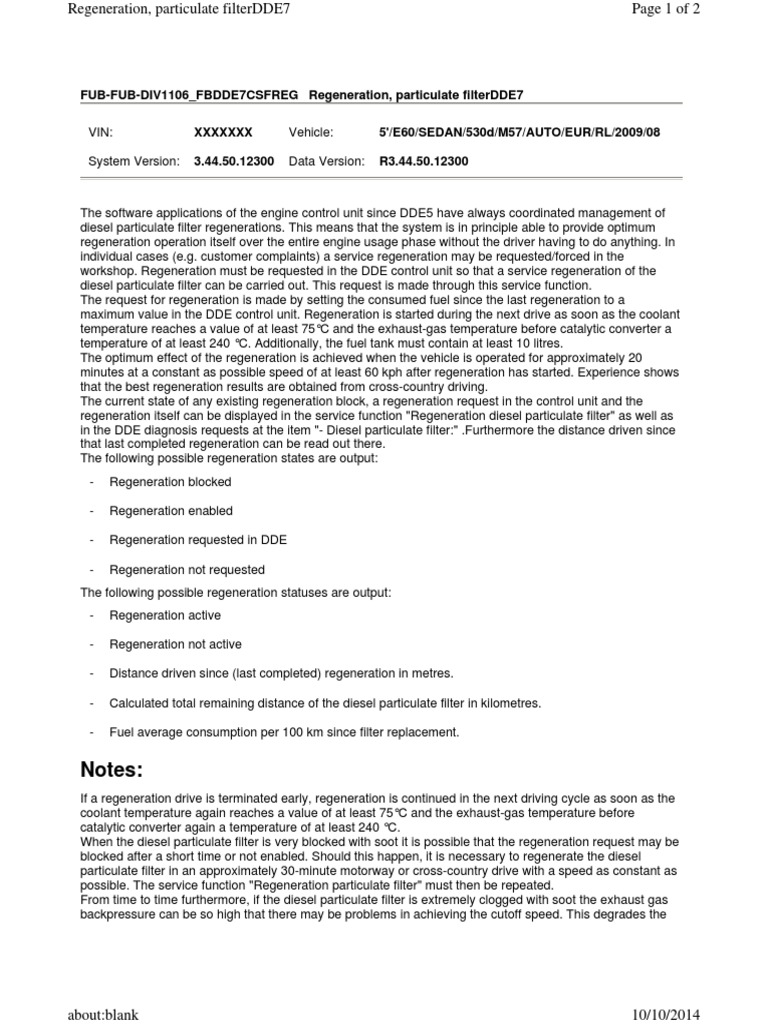 DDE7 Regeneration | PDF | Diesel Engine | Engines