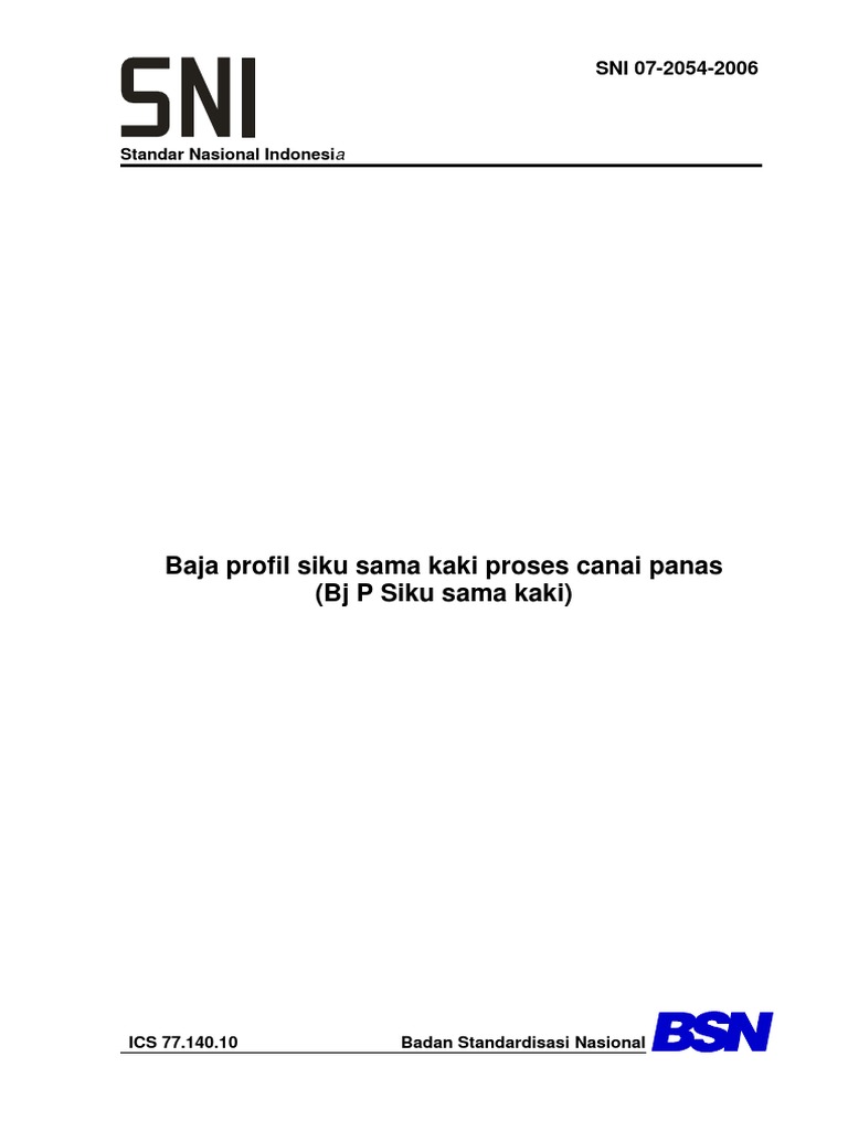 Tabel PROFIL SIKU SNI PDF | PDF