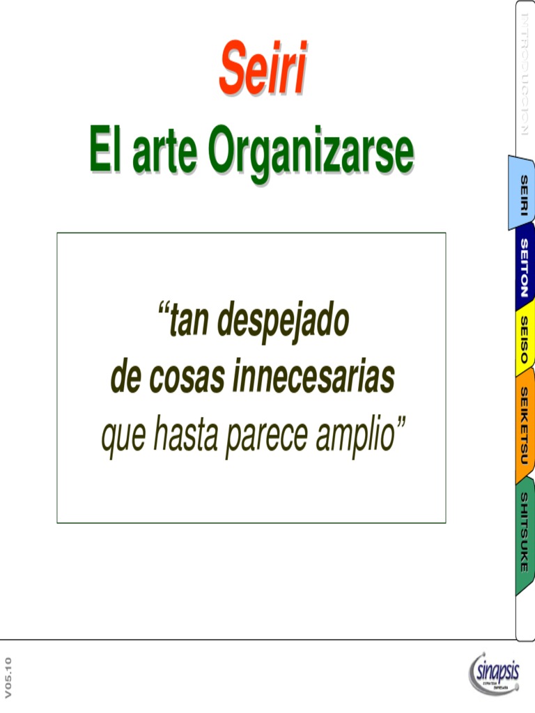1S - SEIRI DEL Sistema de Gestión Por 5S | PDF | Naturaleza | Business
