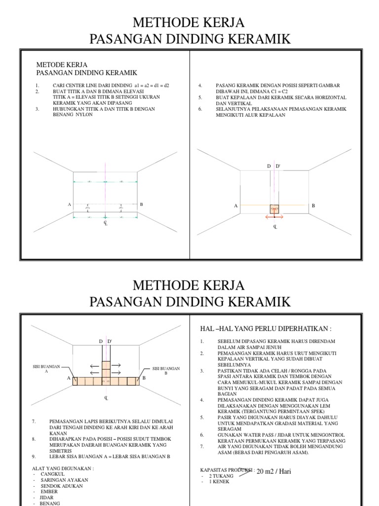 Panduan Pemasangan Dinding Keramik | PDF