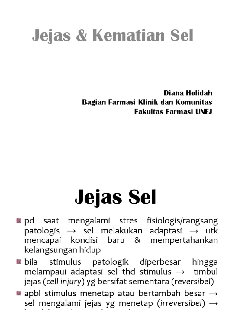 Cedera Dan Kematian Sel PDF | PDF