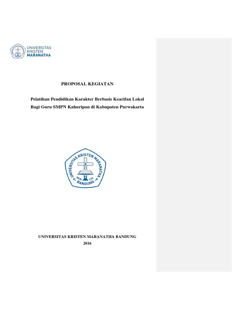 Contoh Proposal Modul Pelatihan Purwakarta | PDF