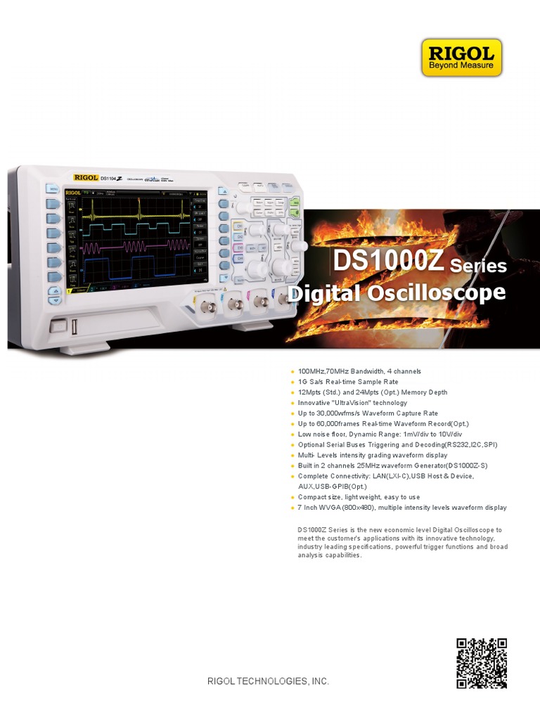 DS1000Z Datasheet | PDF | Hertz | Bandwidth (Signal Processing)