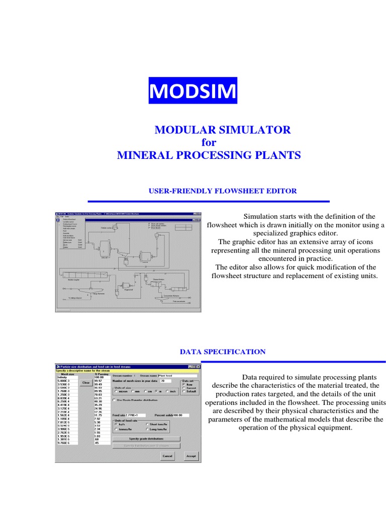 Modsim: Modular Simulator For Mineral Processing Plants | Download Free ...
