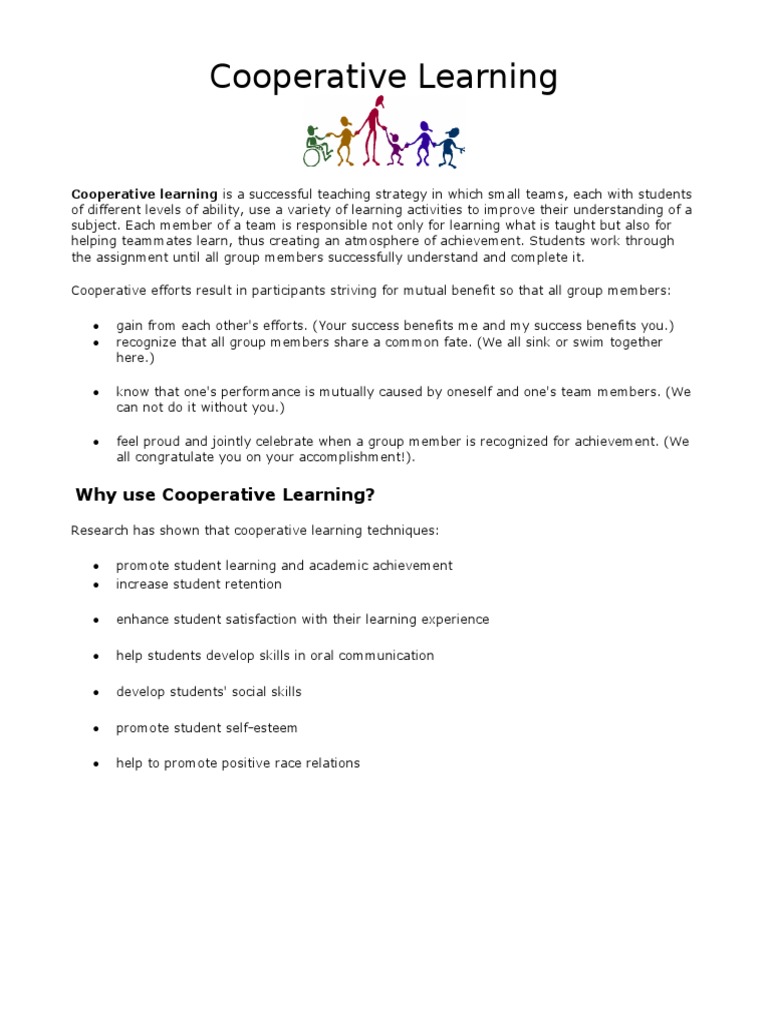 Cooperative Learning | PDF | Teaching | Education Theory