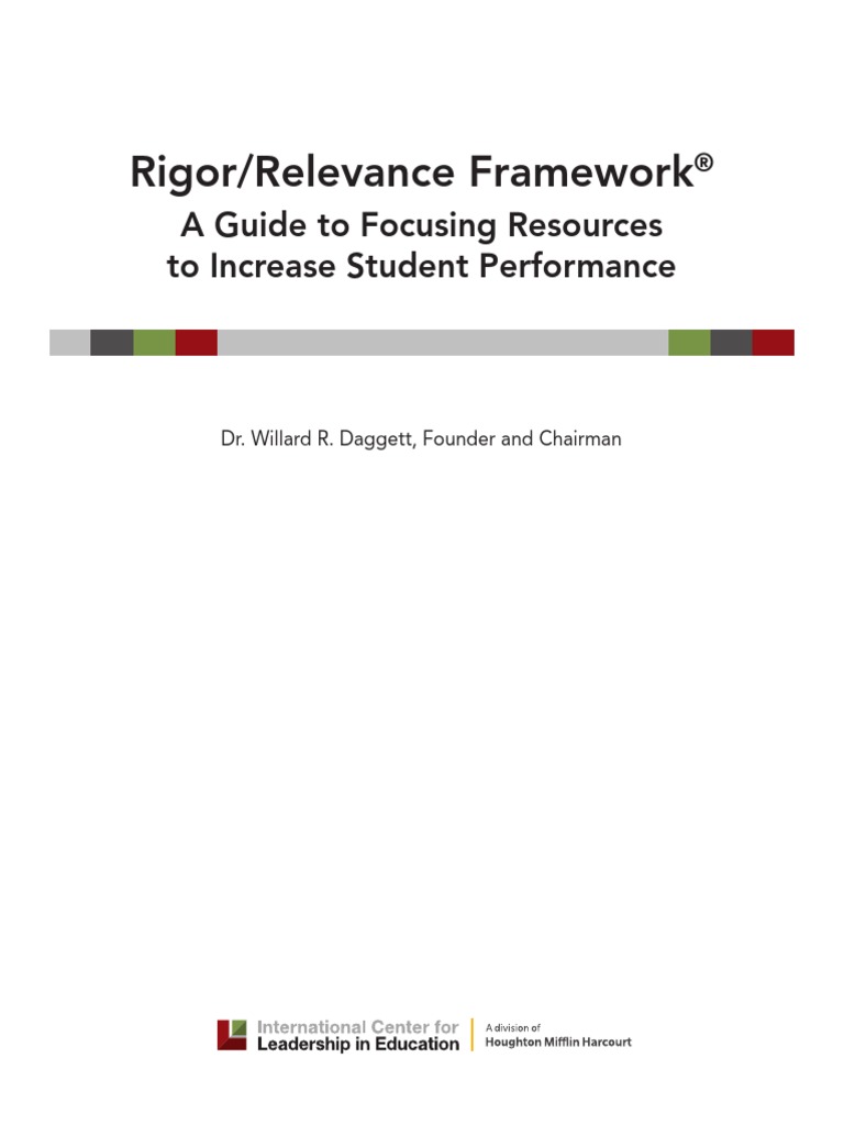 Rigor Relevance Framework | PDF | Educational Assessment | Lesson Plan
