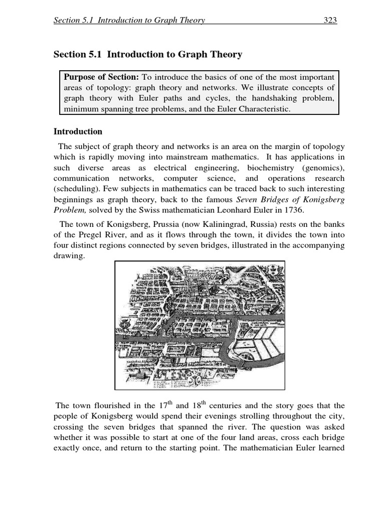 Section 5.1 Introduction To Graph Theory: Purpose of Section: To ...