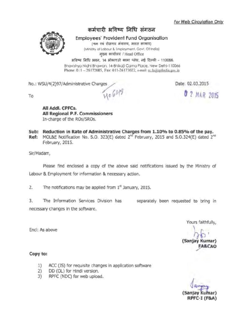 Epf Notification 2015 | PDF | Employment | Employment Compensation