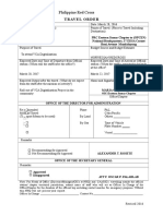 Philippine Red Cross Travel Orders 2026 | PDF | Philippines