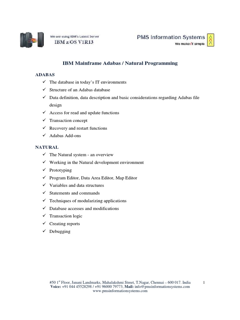 Adabas Natural Programming PDF | PDF