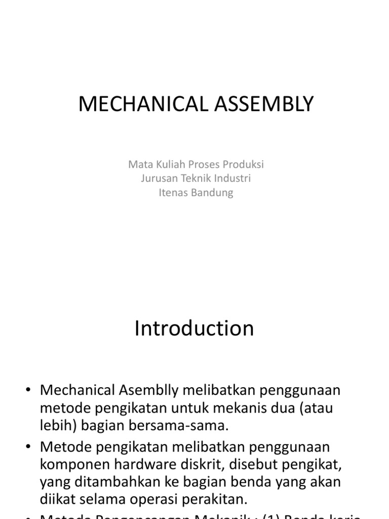 Per 10 Mechanical Assembly | PDF