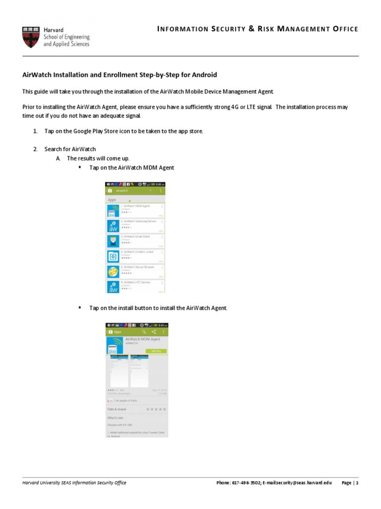 AirWatch Installation and Enrollment Step-By-Step for Android ...