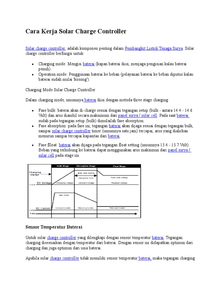 Cara Kerja Solar Charge Controller | PDF