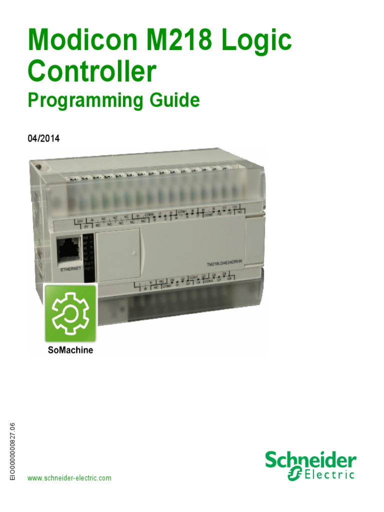 Modicon M218 Logic Controller: Programming Guide | PDF | Random Access Memory | Bit
