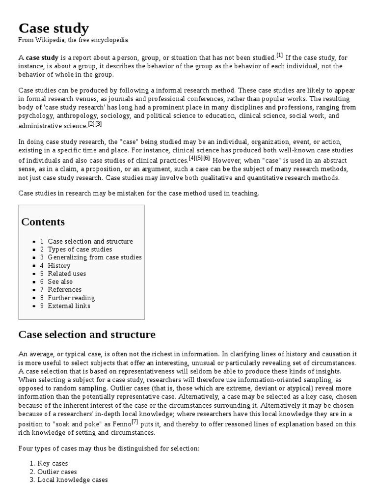 Case Study | PDF | Case Study | Science