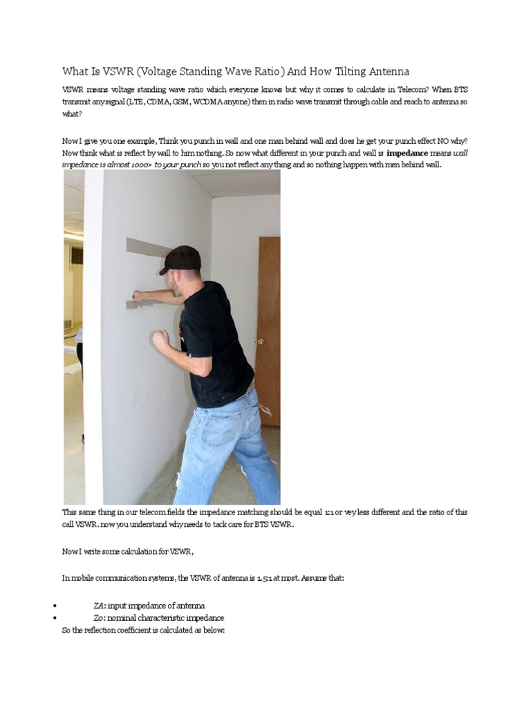 What Is VSWR (Voltage Standing Wave Ratio) and How Tilting Antenna ...