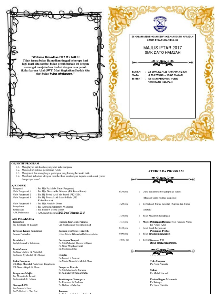 Buku Program Majlis Iftar | PDF