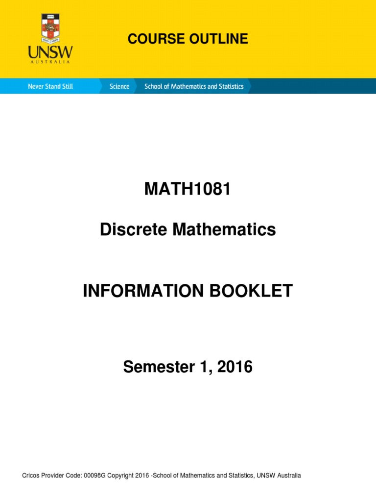 Information Booklet | PDF | Mathematical Proof | Function (Mathematics)