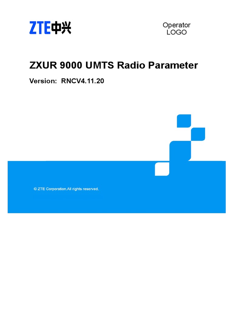 ZXUR UMTS (V4.11.20) Radio Parameter Reference | PDF | Parameter (Computer Programming) | High ...