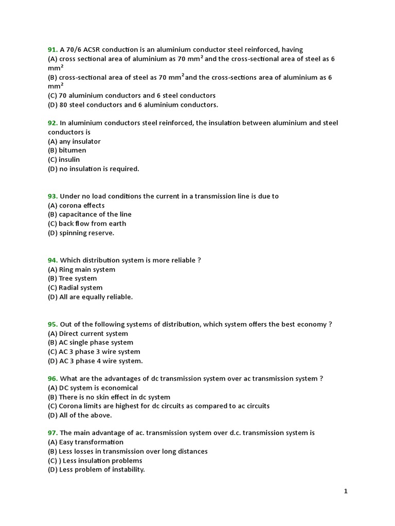 Generation Mcqs Pdf Electric Power Transmission Electrical Substation