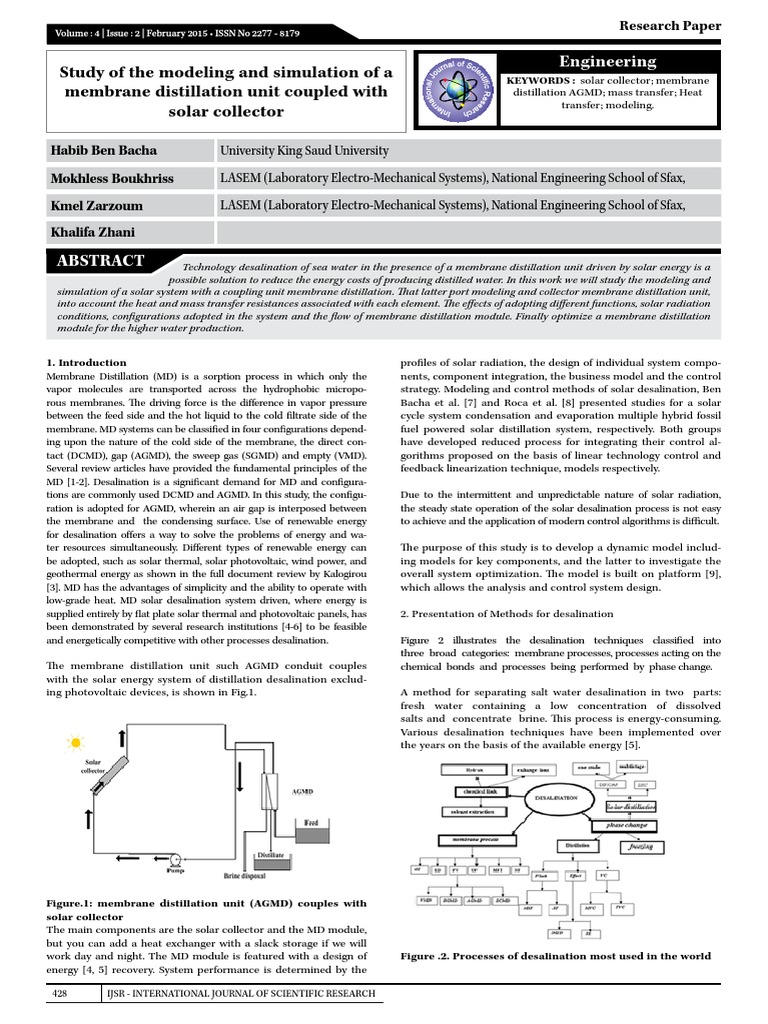 Membrane Distillation | PDF | Heat Transfer | Desalination