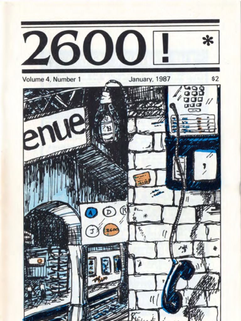 2600: The Hacker Quarterly (Volume 4, Number 1, January 1987) | PDF ...