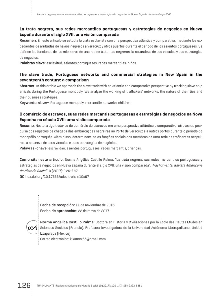 Redes y Estrategias de la Trata Negrera | PDF | Esclavitud | Nueva españa