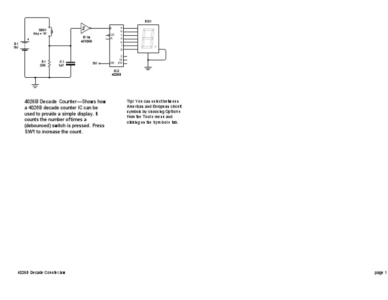 4026B Decade Counter Overview | PDF