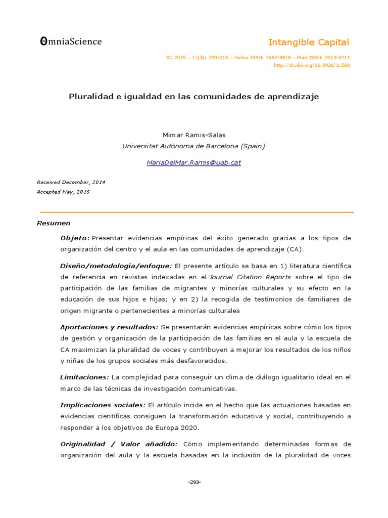 Pluralidad e Igualdad en Educación | PDF | Migración humana ...