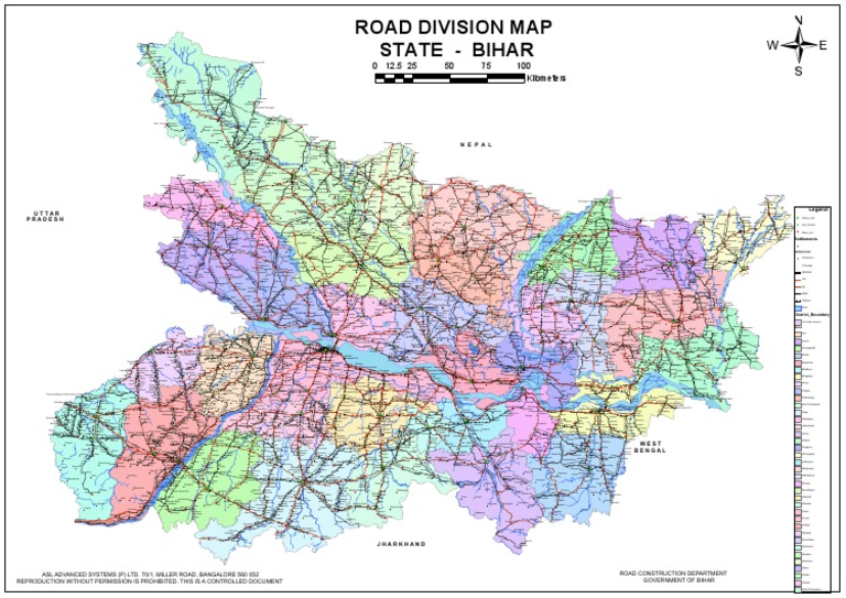 Bihar Road Division Map Overview | PDF