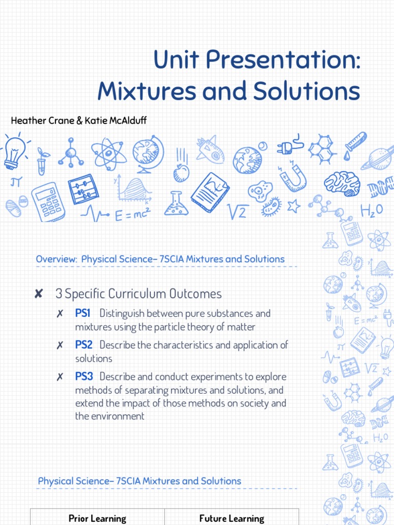 Unit Presentation | Download Free PDF | Solution | Mixture