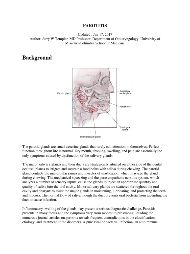 Background: Parotitis | PDF | Immunology | Medical Specialties