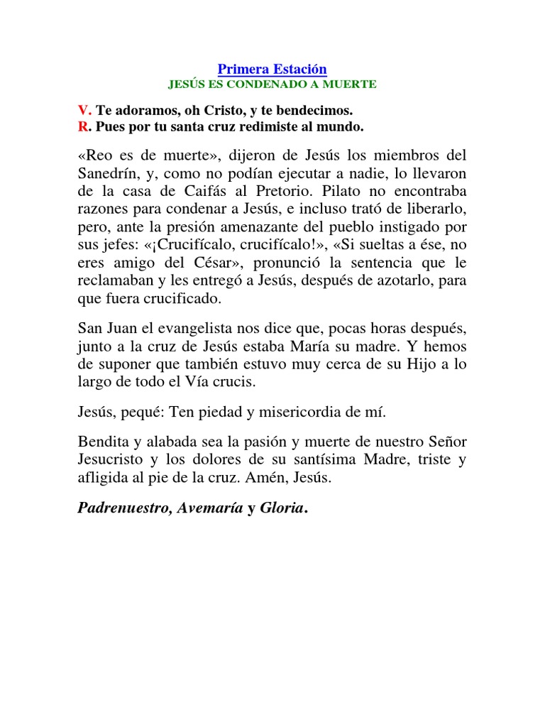 Estaciónes Del Via Crucis | PDF | Estaciones de la Cruz | Cristo (título)