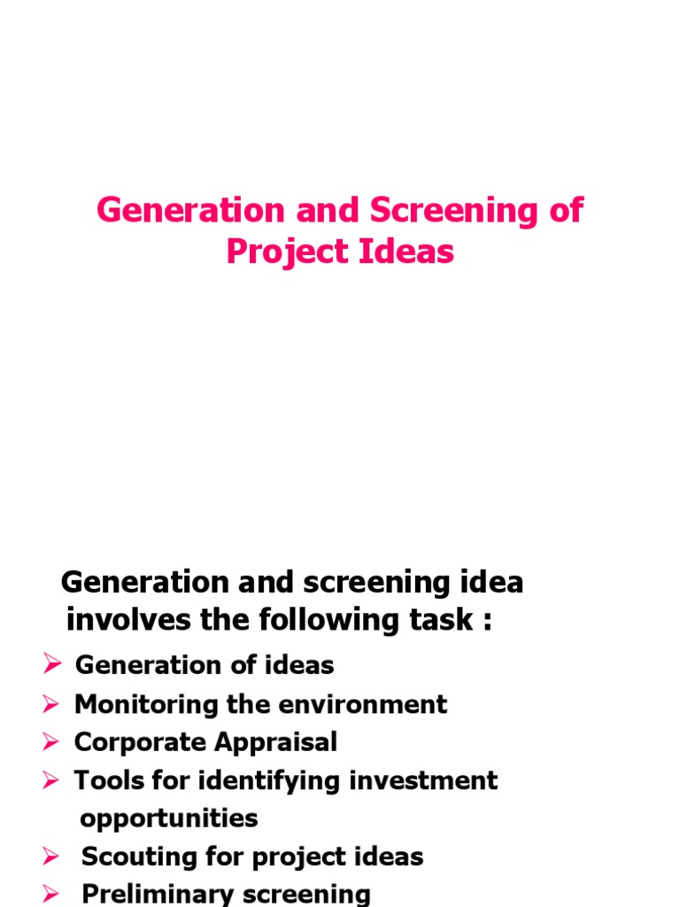 Project Idea Generation Guide | PDF | Government Budget Balance ...