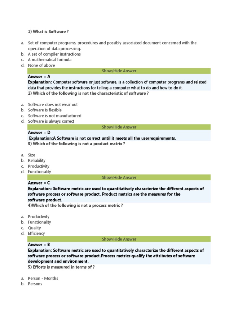 Sad MCQ | PDF | Computer Programming | Software